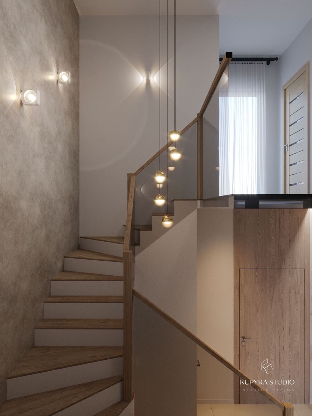 Efektowne lampy w aranżacji klatki schodowej - Domni.pl