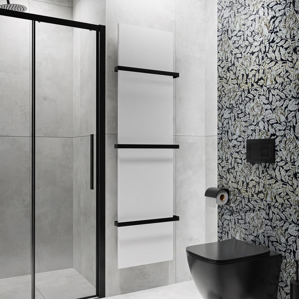 Łazienka z dekoracyjnym grzejnikiem IÖ Nuka - Domni.pl