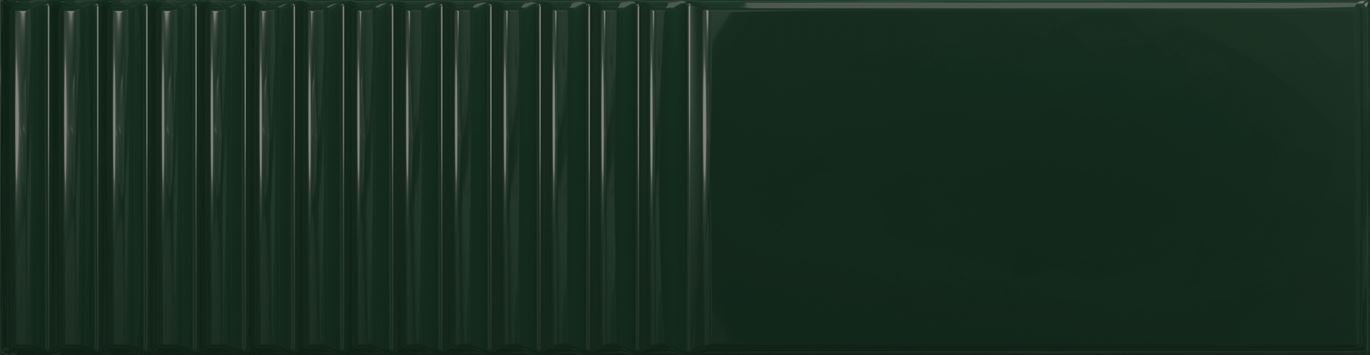 Tubądzin Groove Green 2 Gloss STR - Płytka Ścienna 8x30 - Domni.pl
