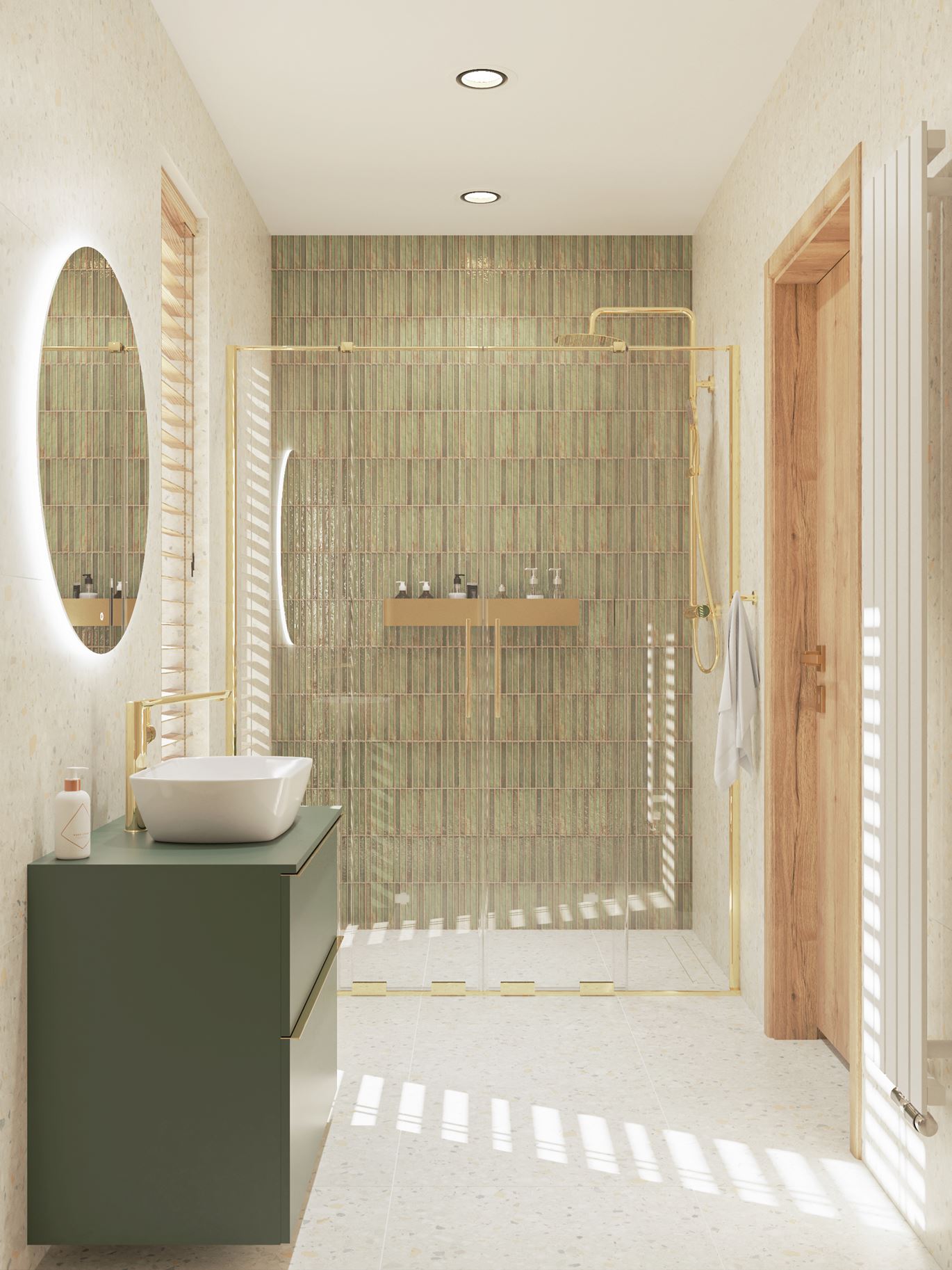 Azario Karo Emerald Połysk - Płytka Ścienna 35x35 - Domni.pl