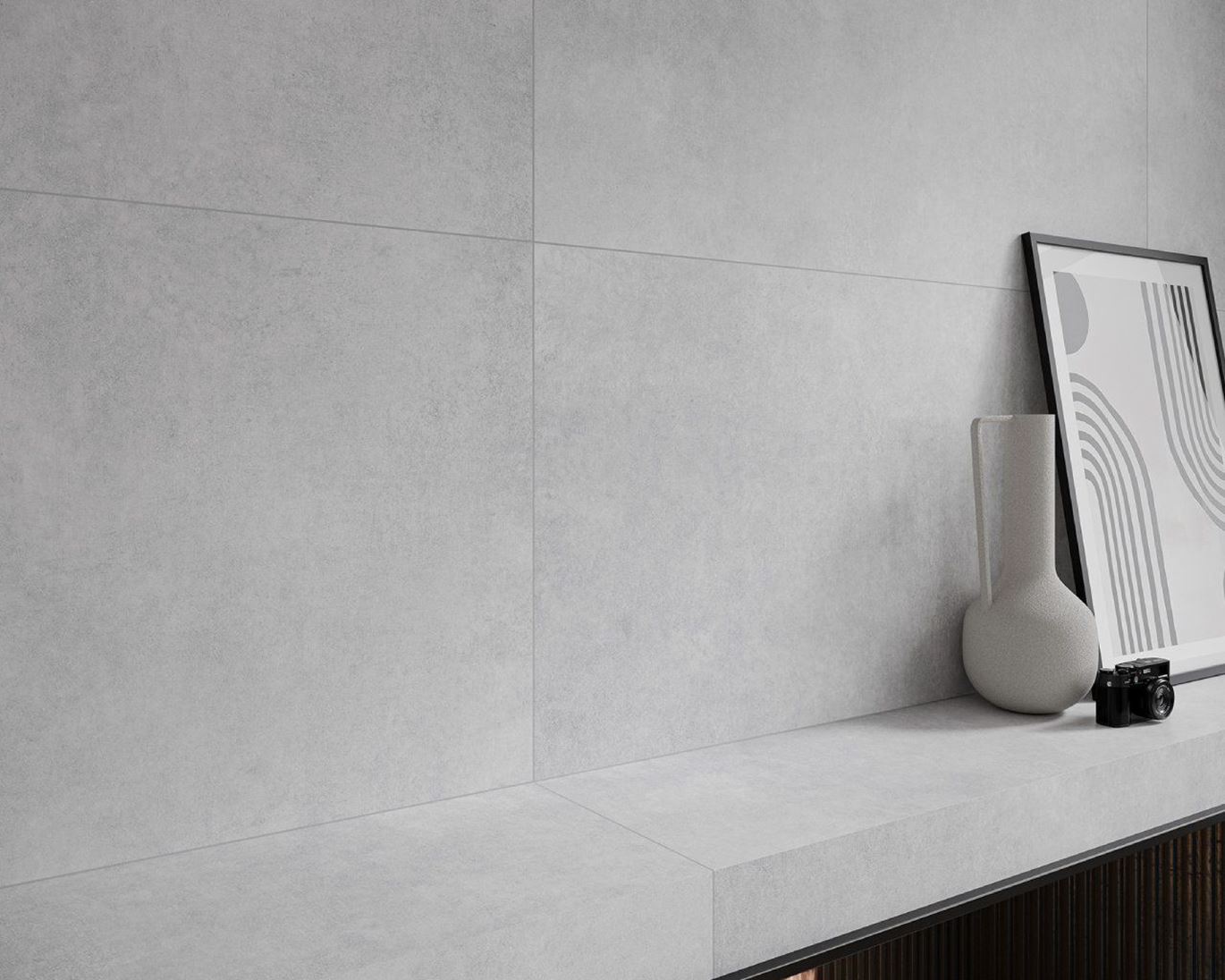 Detal jasnoszarej płytki Paradyż Ennis U117 Light Grey - Domni.pl