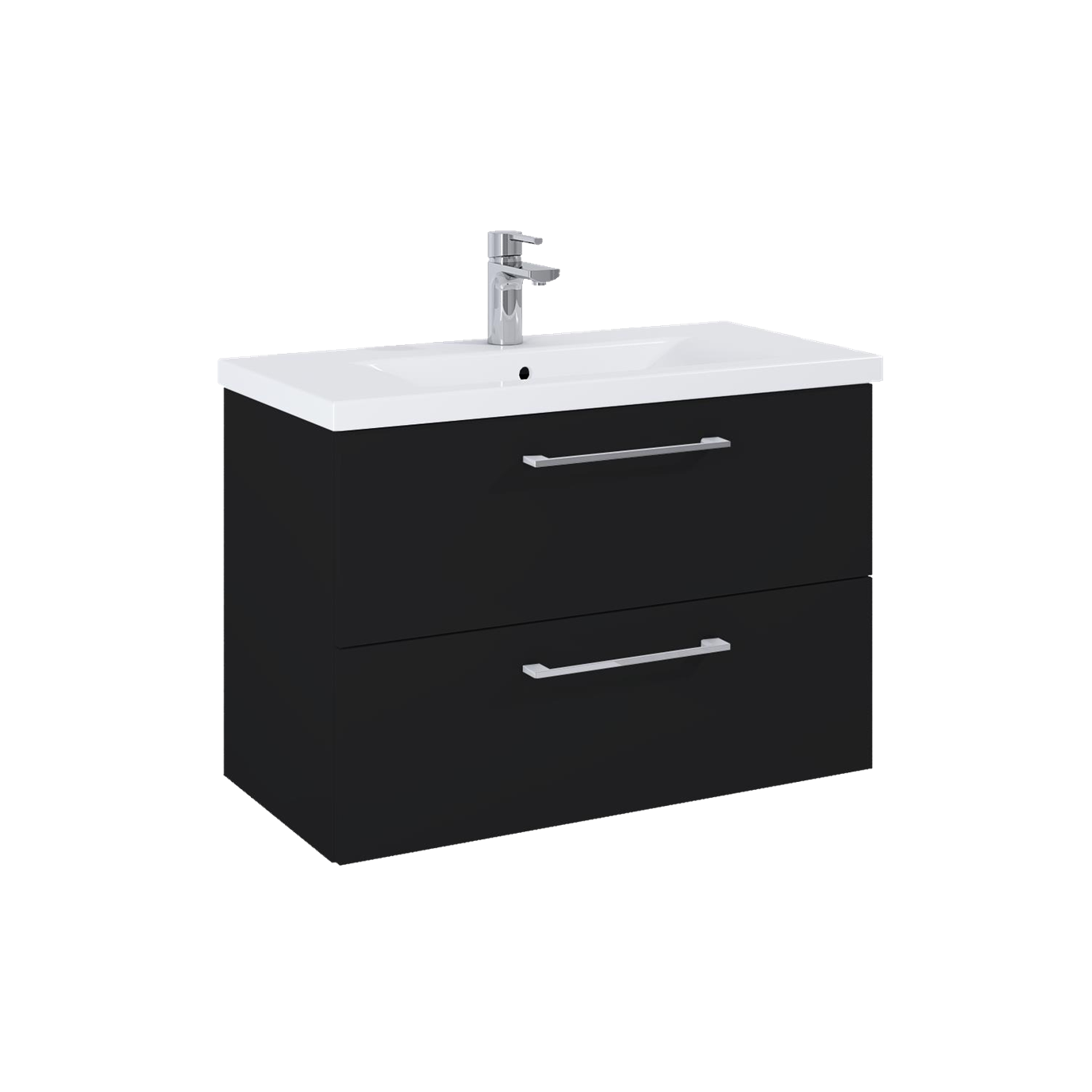 Elita Roma Plus Compact 80 2S Black Matt - Set Łazienkowy - Domni.pl