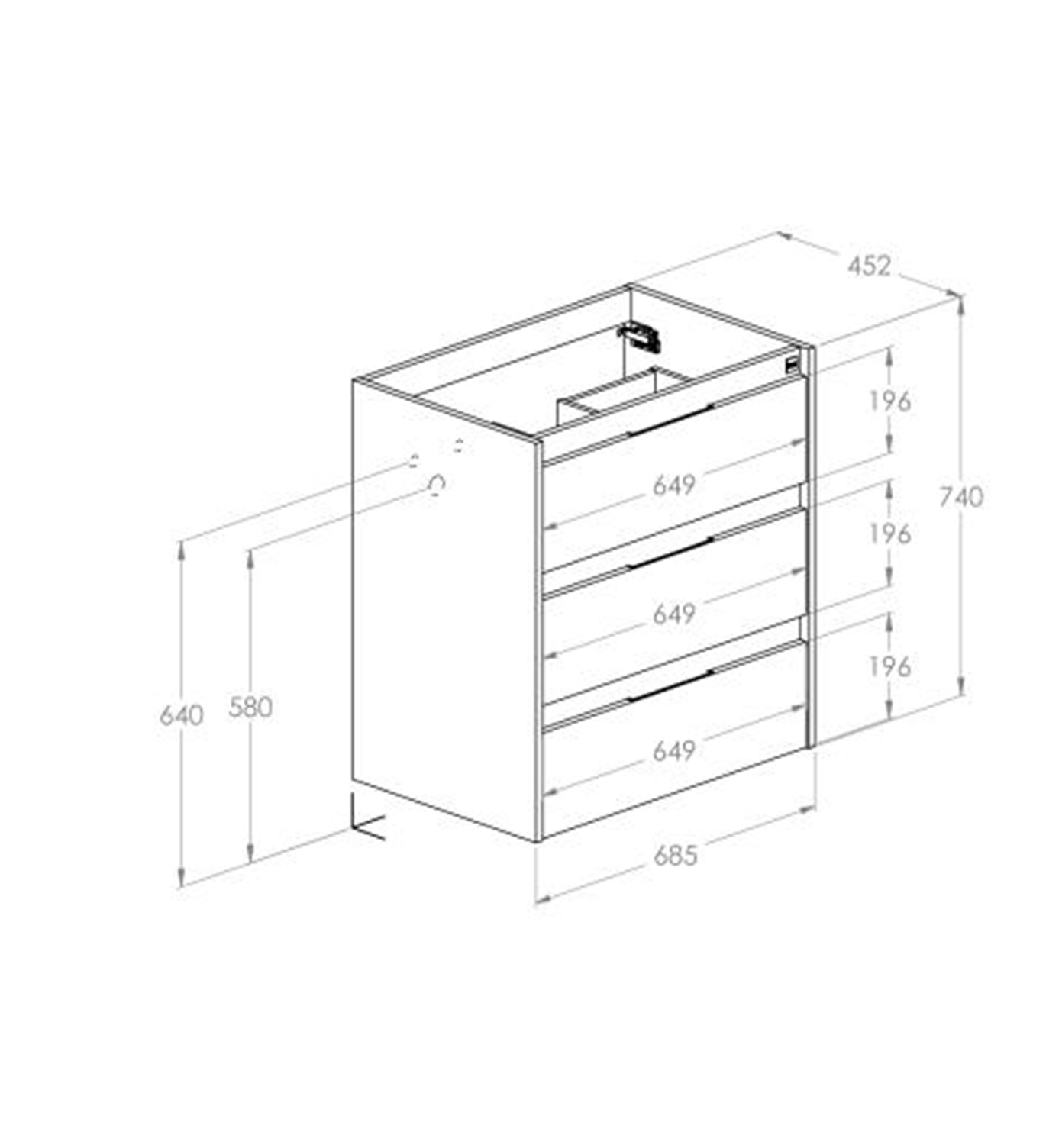 Roca Alpine A857867532 - Szafka Podumywalkowa 70 - Domni.pl