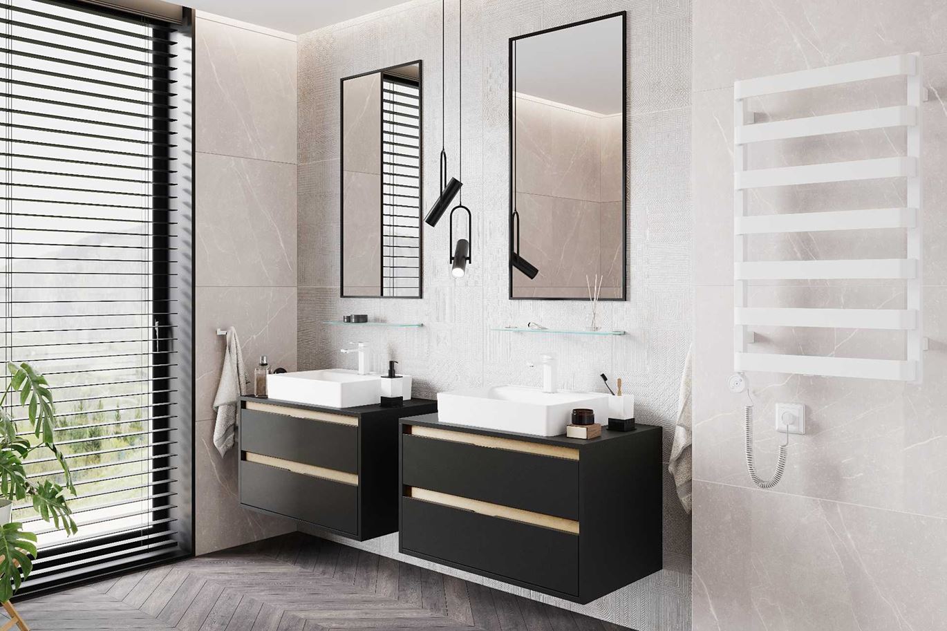 Biały Grzejnik Elektroniczny 50x85 - Excellent Meteor - Domni.pl