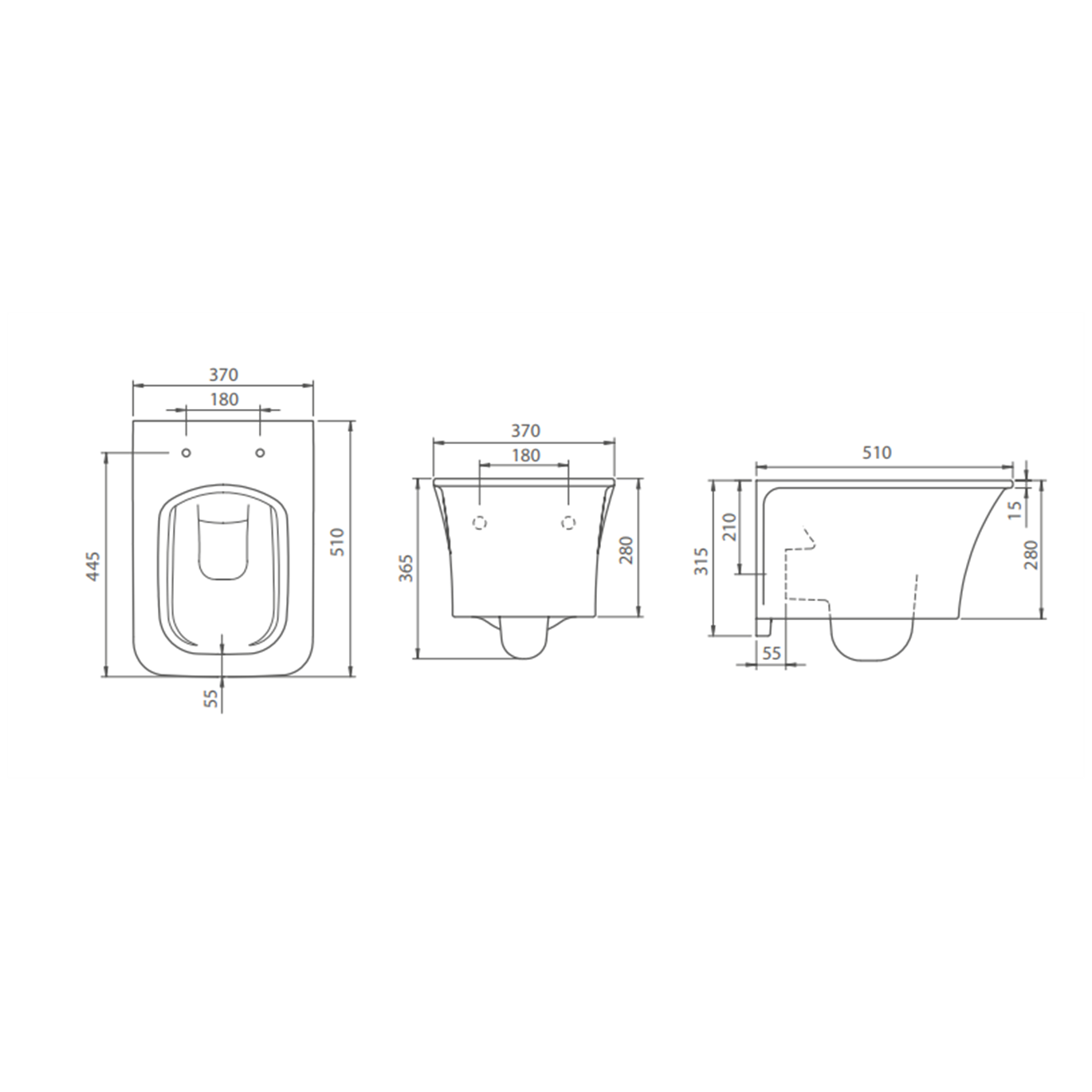 CeraStyle Set Ibiza - Miska Sedesowa Podwieszana z Deską - Domni.pl