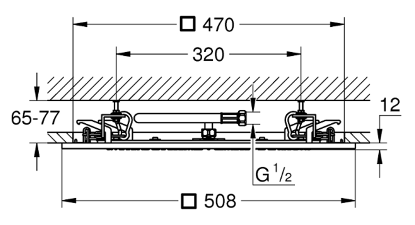 Grohe Rainshower F-Series 20" 27286000 - Deszczownica 50x50 - Domni.pl