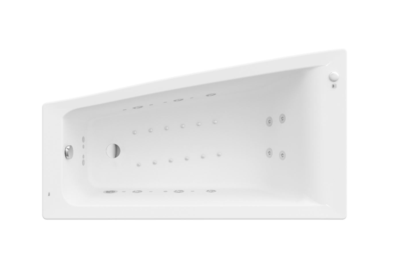 Roca Easy A24T303000 - Asymetryczna Narożna 160x90 - Domni.pl