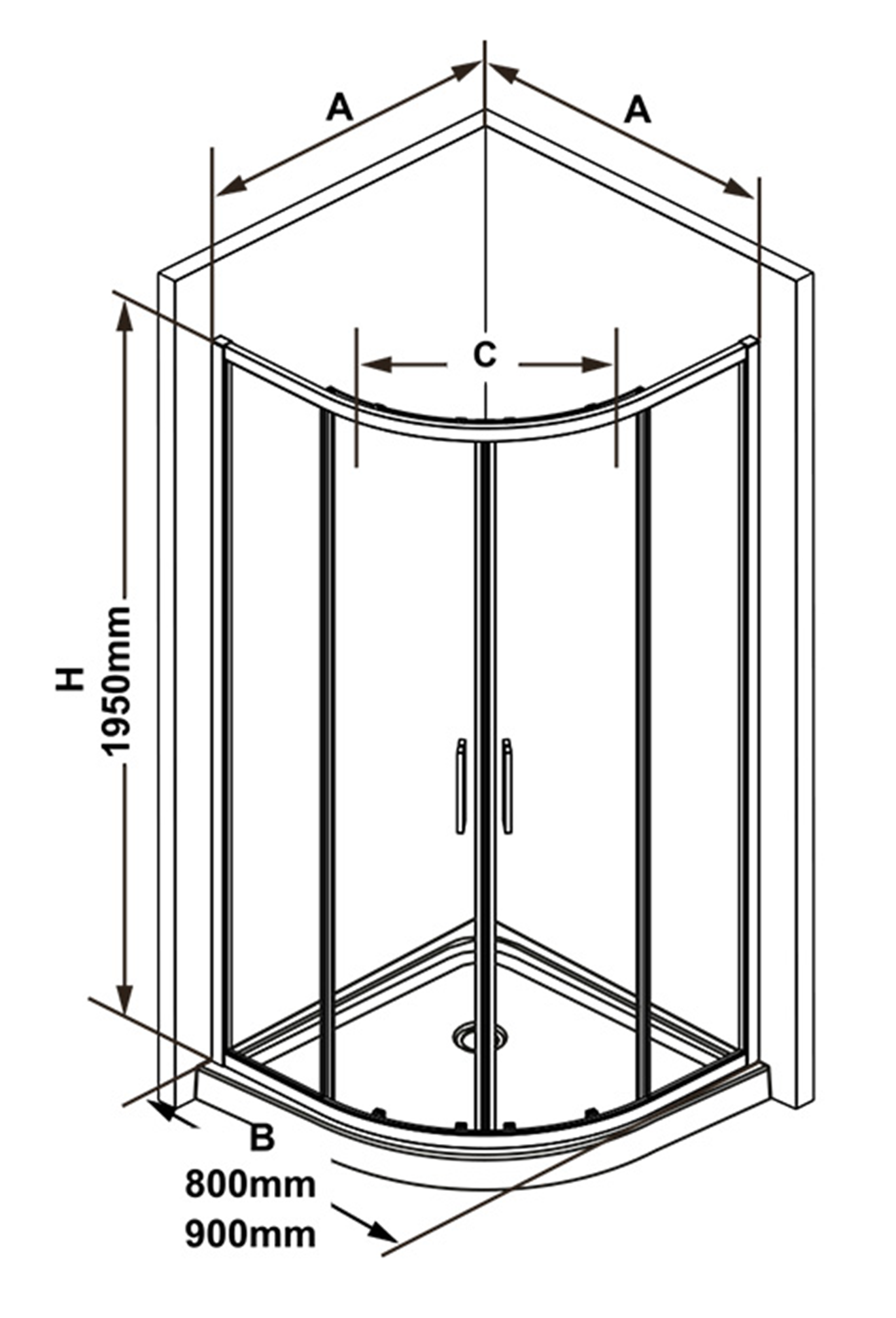 Ravak Blix Slim BLSRV2K-80 X3BM40300Z1 - Kabina Prysznicowa 80x195 ...