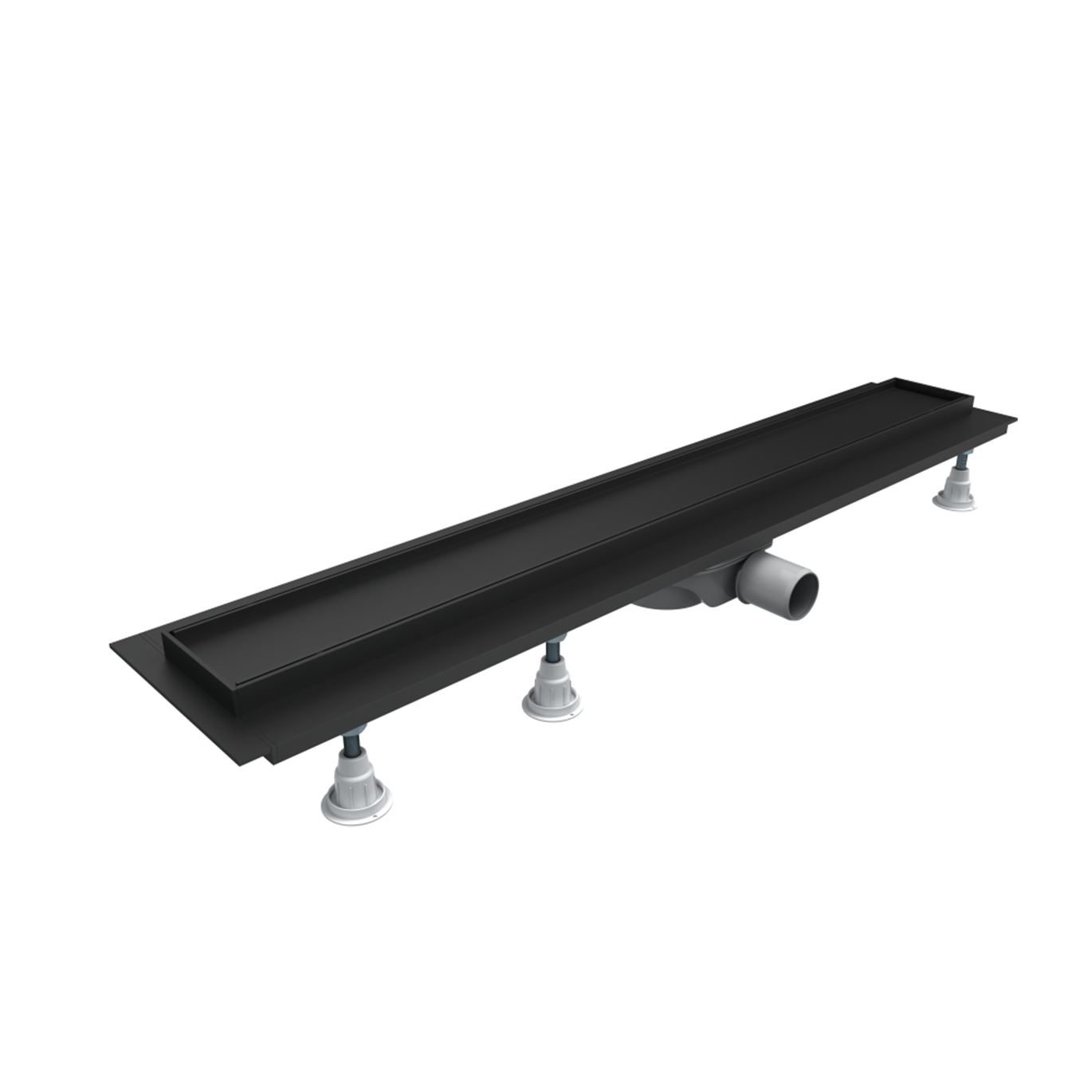 Odpływ z Maskownicą Plate 80x8 - Schedpol Base-Low Black - Domni.pl