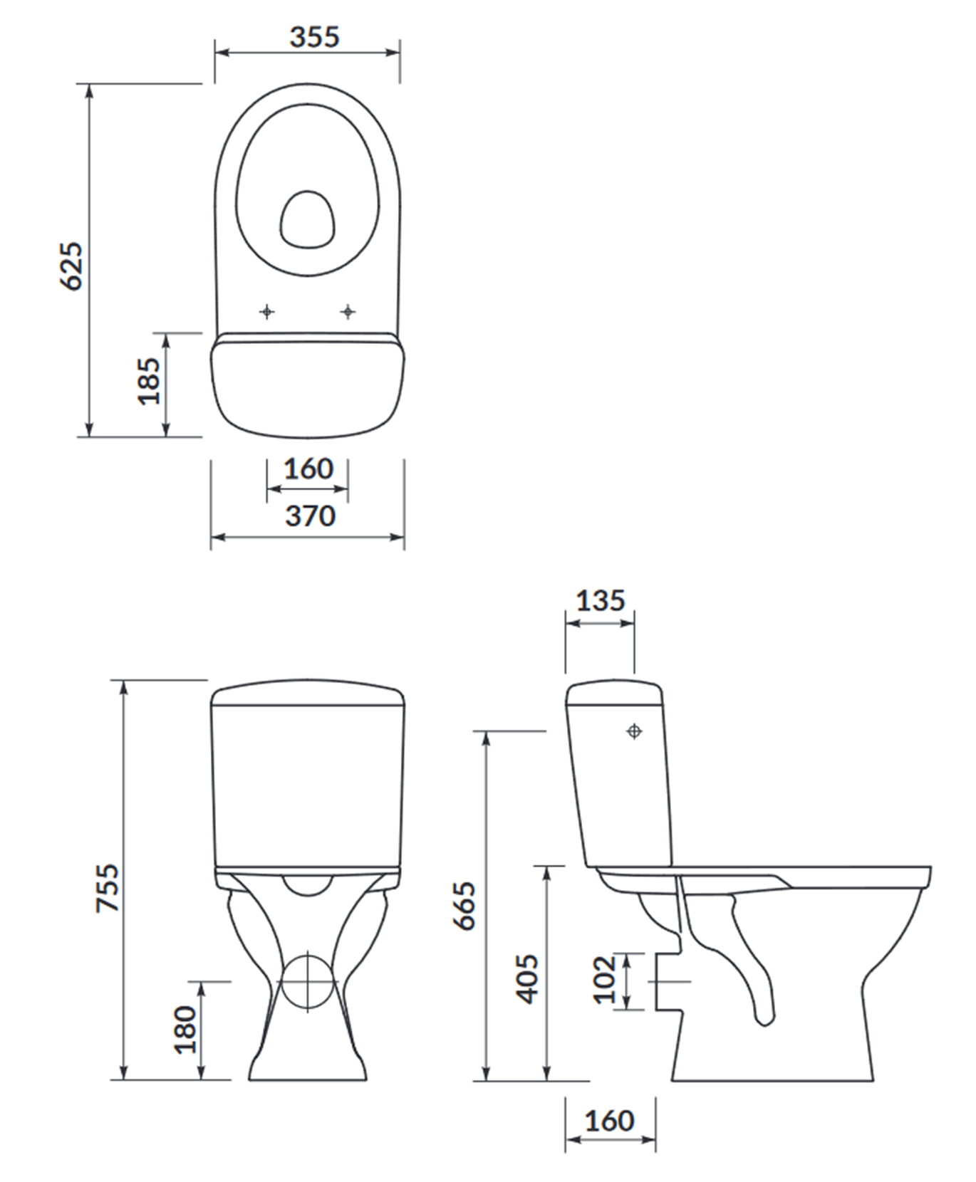 WC Kompakt z Deską - Cersanit Merida K03-014 - Domni.pl