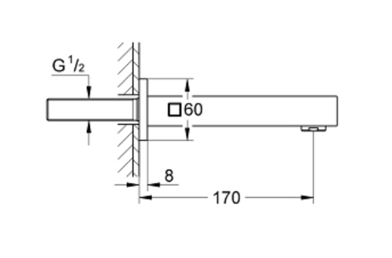 Grohe Eurocube 13303000 - Wylewka Wannowa - Domni.pl