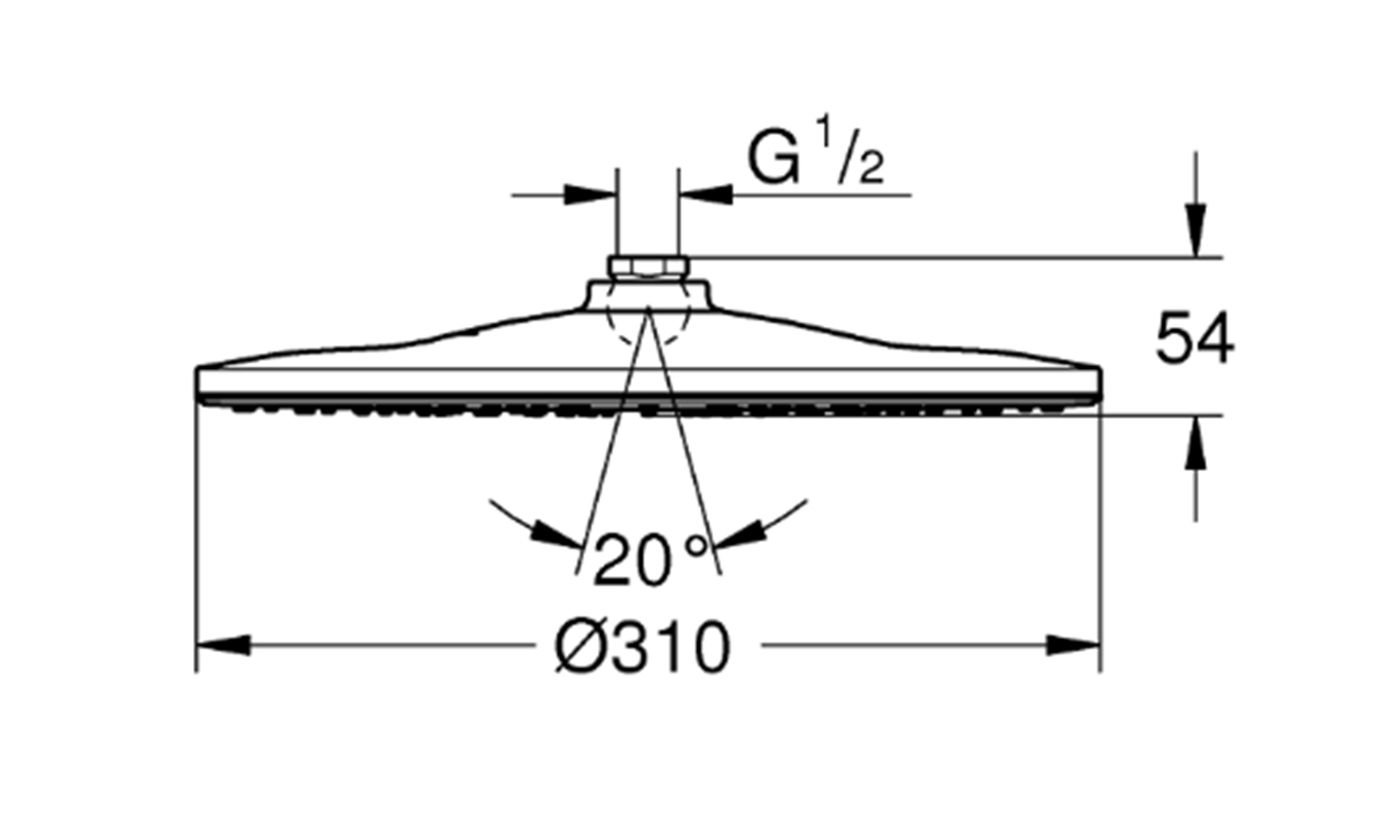 Grohe Rainshower Mono 310 Cube 26567000 - Deszczownica 31x31 - Domni.pl