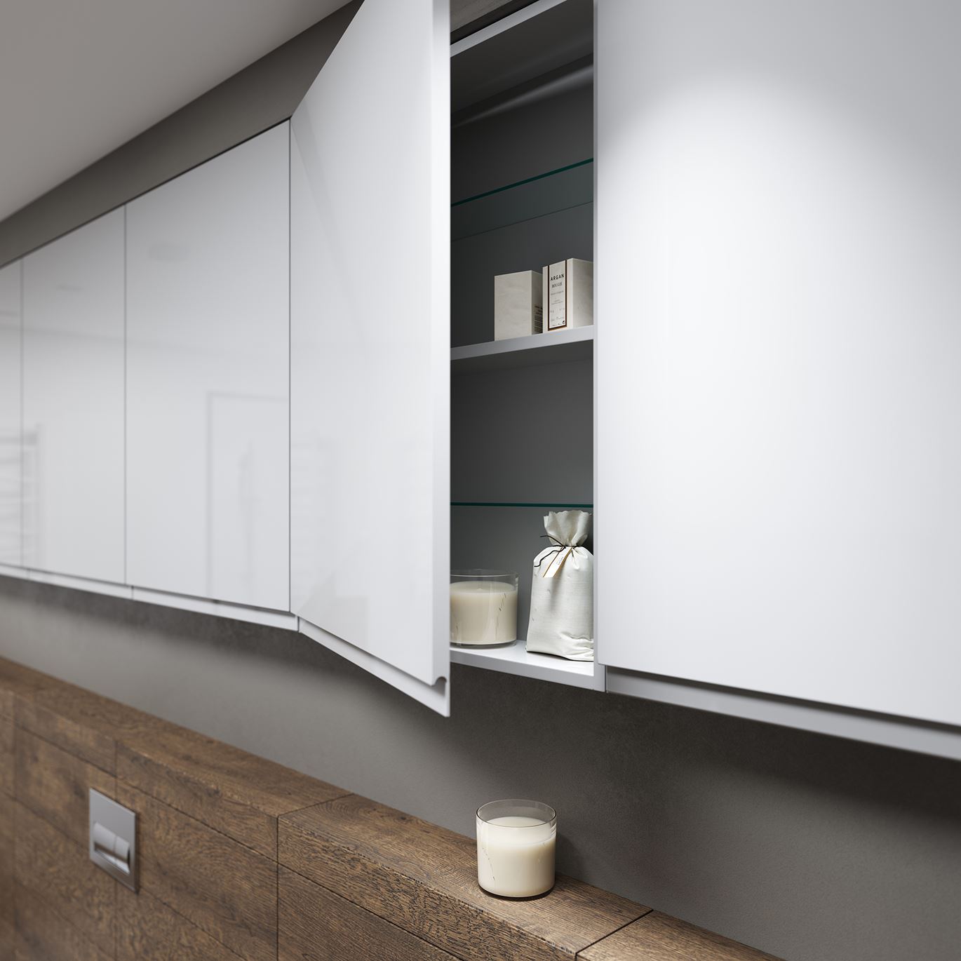 Białe szafki łazienkowe Cersanit Moduo - Domni.pl