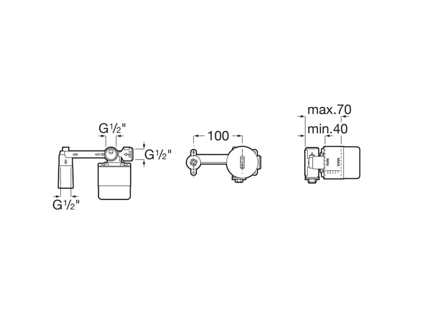 Roca Universal A525220603 - Element Podtynkowy Baterii Umywalkowej ...