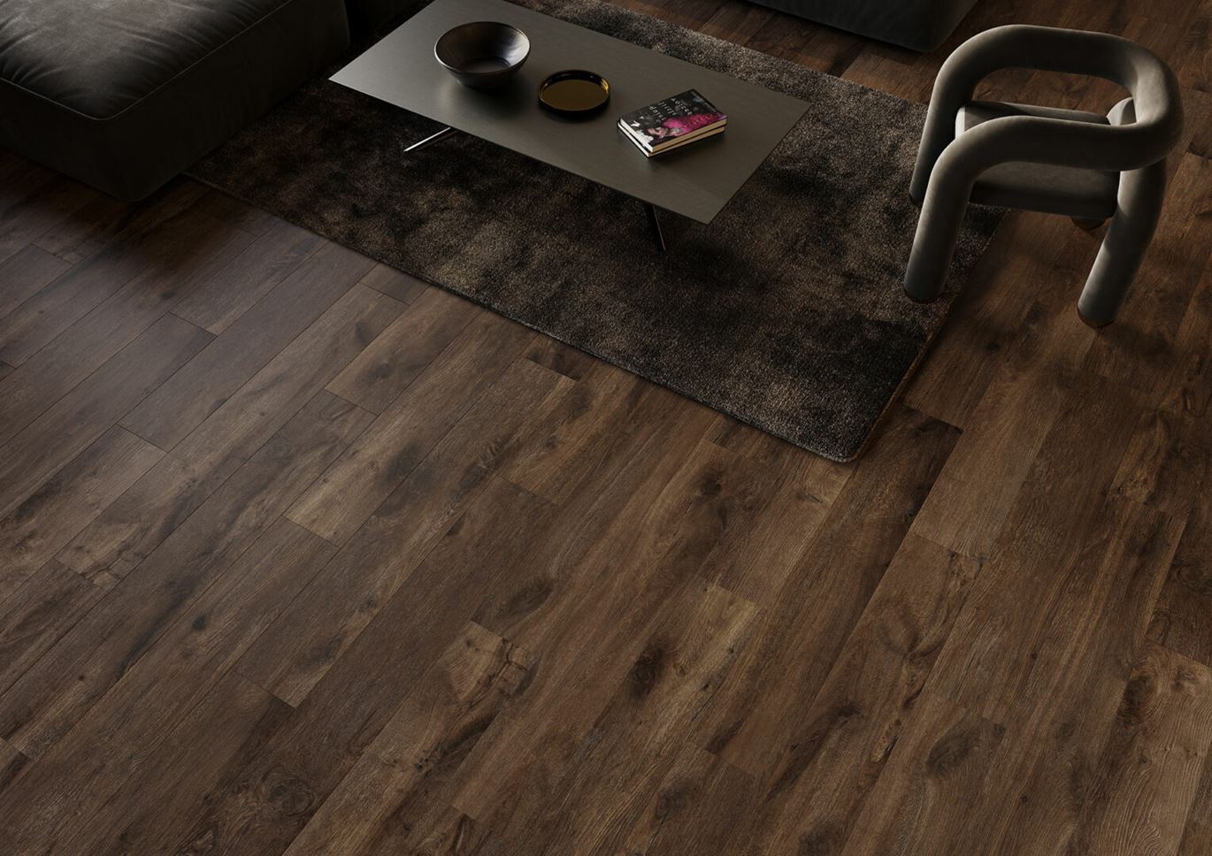 Ciemnobrązowa płytka Cerrad Guardian Wood - Domni.pl