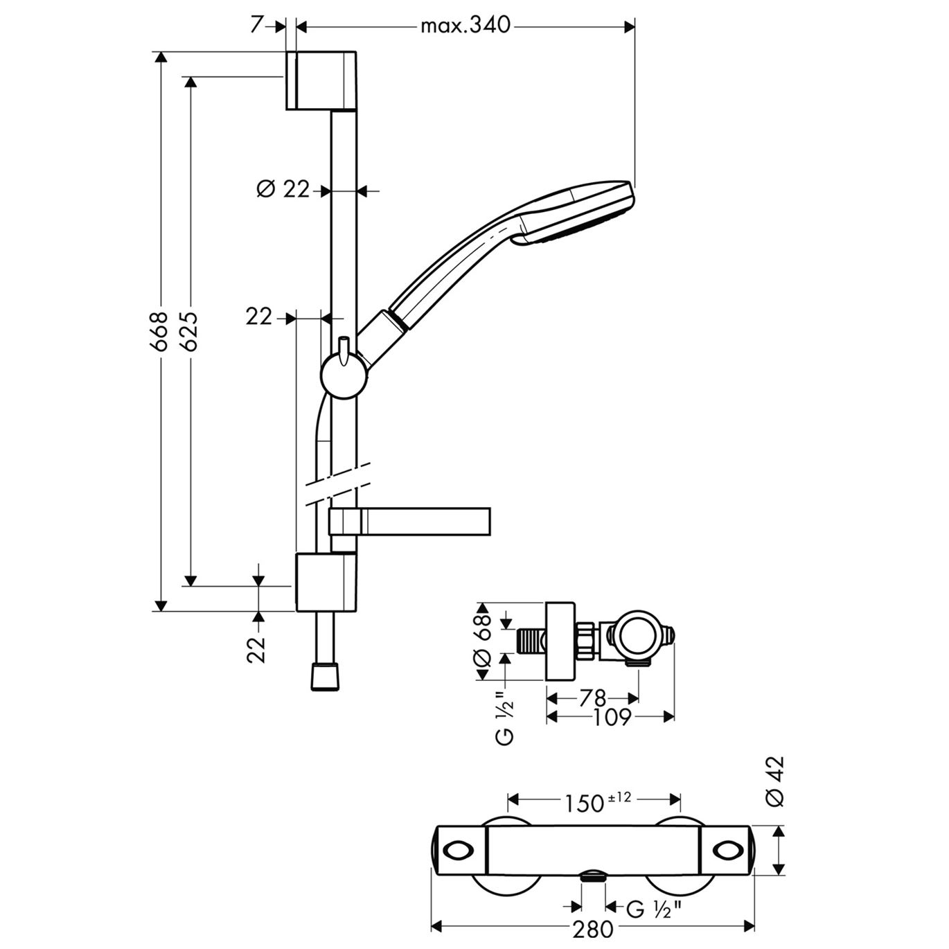 Hansgrohe Croma 100 Zestaw Prysznicowy Multi Domni Pl