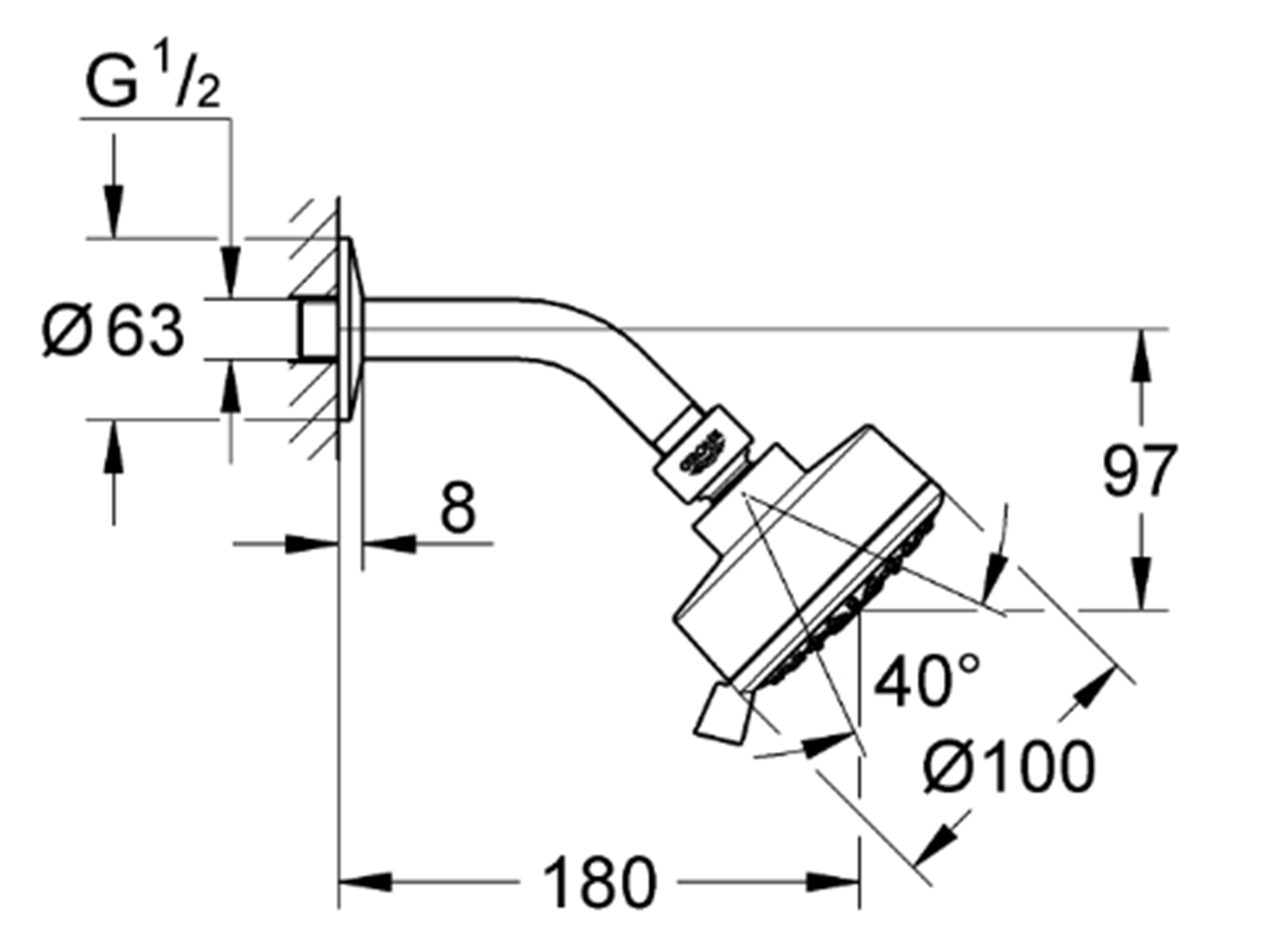Grohe Tempesta Cosmopolitan 100 26090001 - Prysznic - Domni.pl