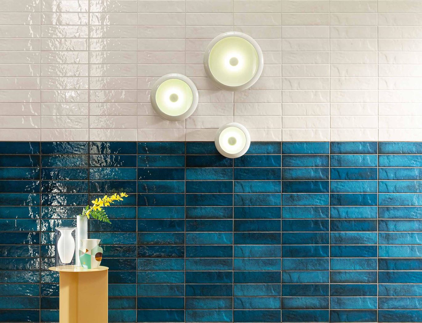 Tubądzin Masovia Turchese B Gloss STR - Płytka Ścienna 8x30 - Domni.pl