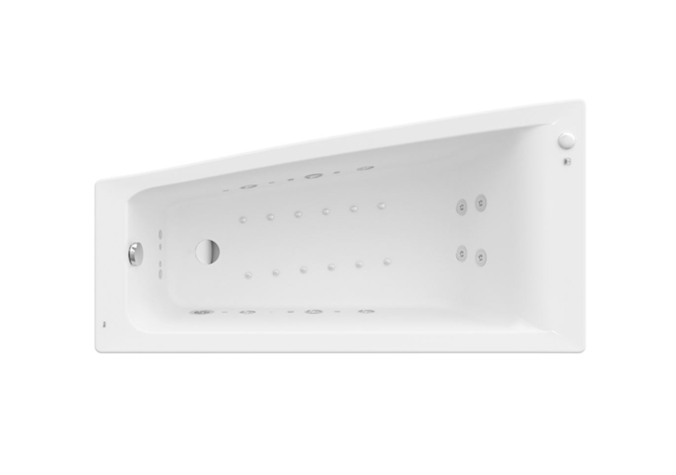 Roca Easy A24T289000 - Asymetryczna Narożna 150x80 - Domni.pl