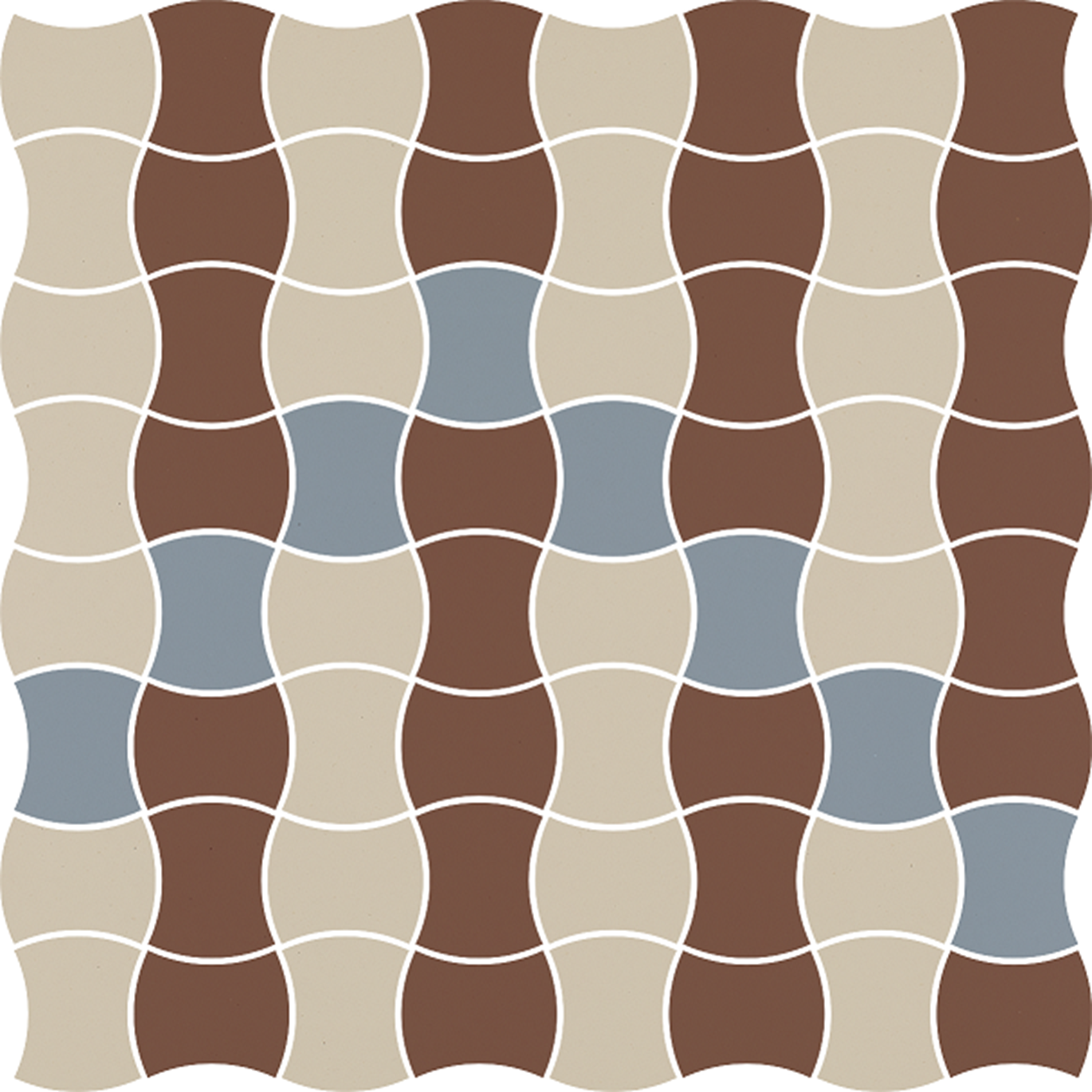 Paradyż Modernizm Bianco Mozaika Prasowana K.3,6X4,4 Mix B - Domni.pl