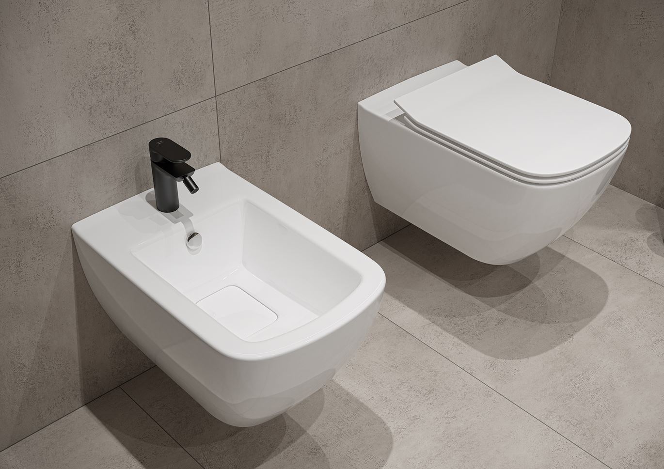 Ceramika wisząca z kolekcji Cersanit Virgo - Domni.pl