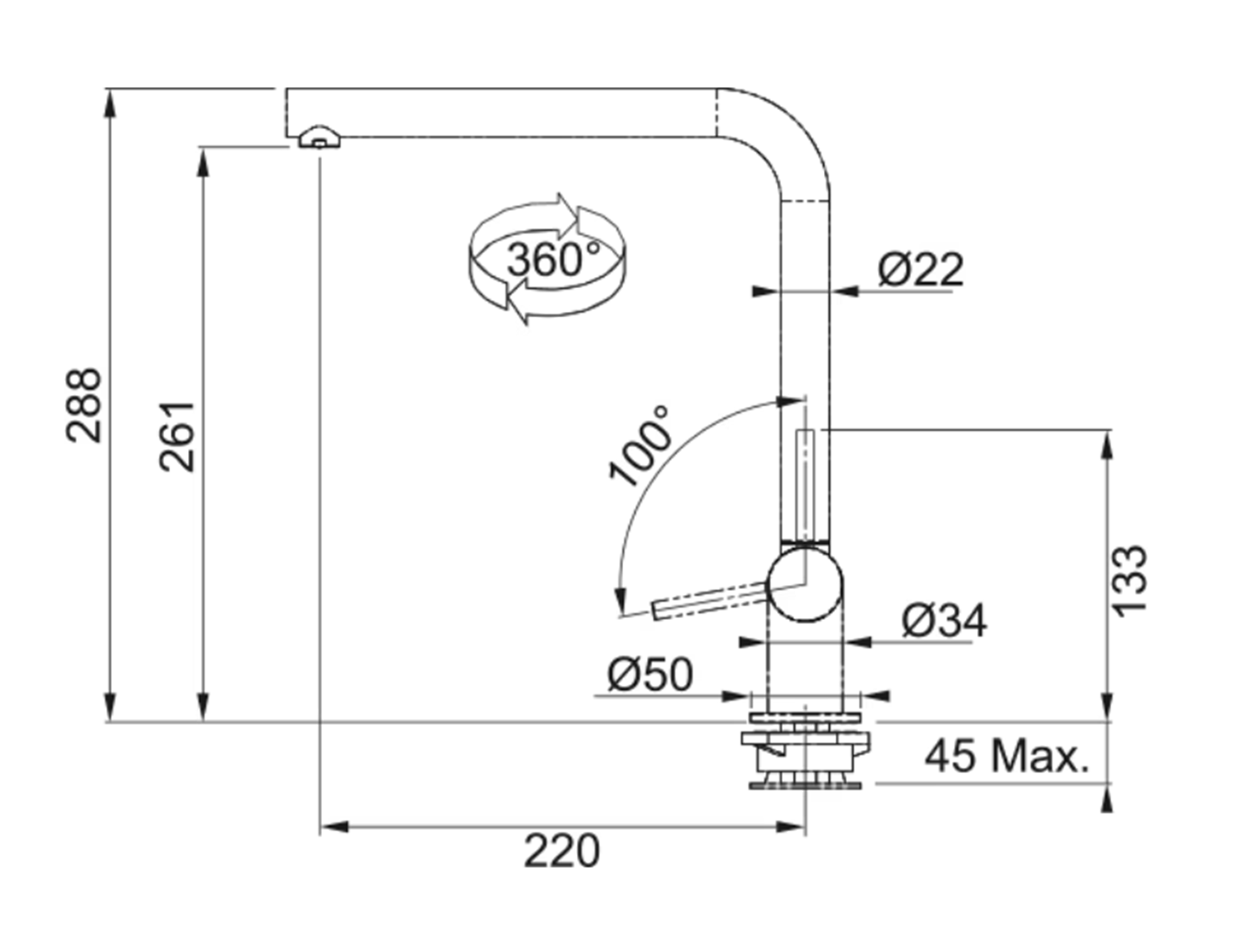 Franke Neptune Style 115.0263.158 - Bateria Kuchenna - Domni.pl