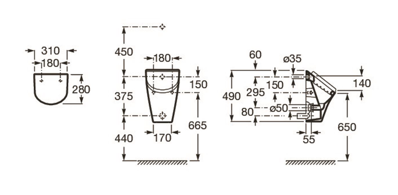 Roca Nexo - Biały Pisuar 31x28x49 - Domni.pl