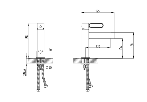 FDesign Zaffiro FD1-ZFR-2-55 - Bateria Umywalkowa - Domni.pl