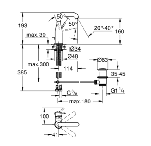 Grohe Essence 24176KF1 - Bateria Umywalkowa M - Domni.pl