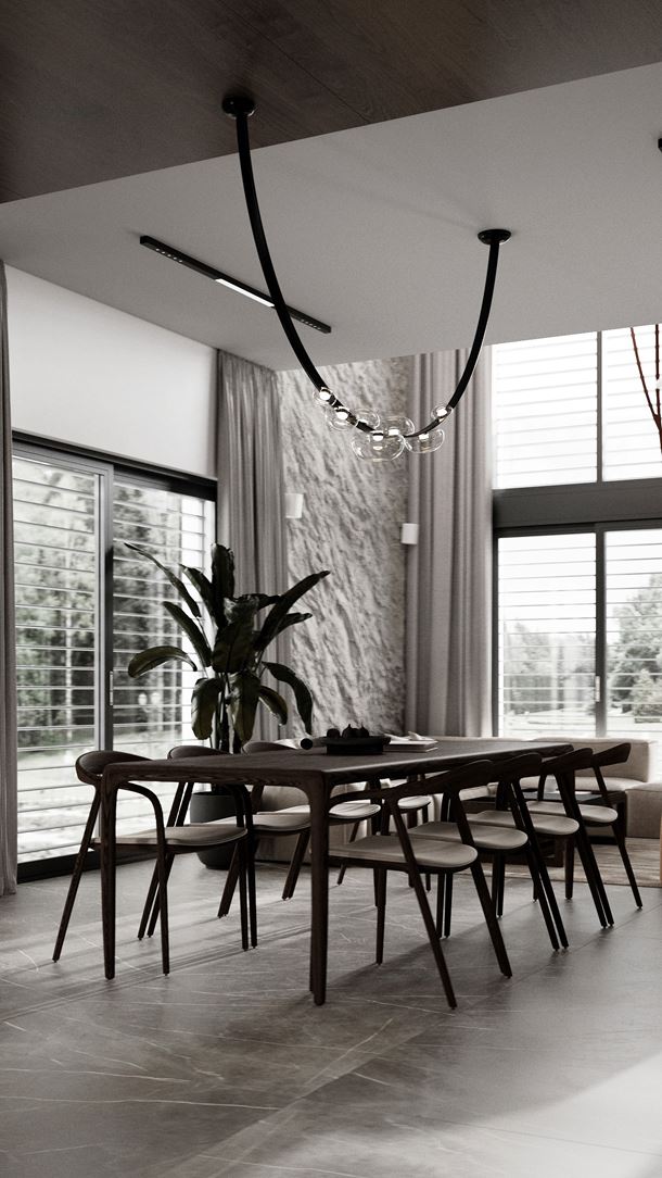 Nowoczesny dom z wnętrzami Naboo Studio - Domni.pl