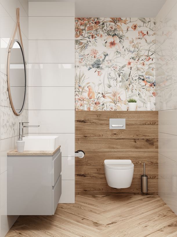 Aranżacja małej toalety - gotowe pomysły - Domni.pl