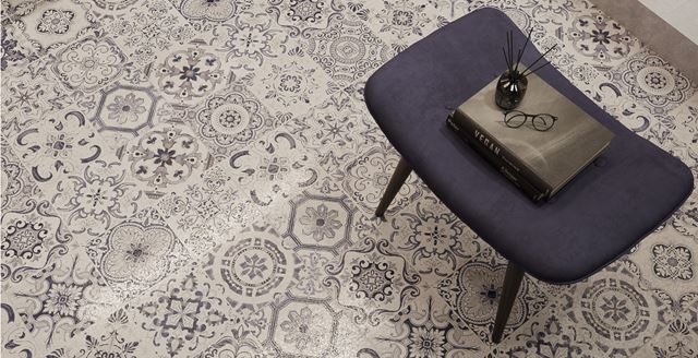 Uniwersalny patchwork szaro-niebieski - Domni.pl