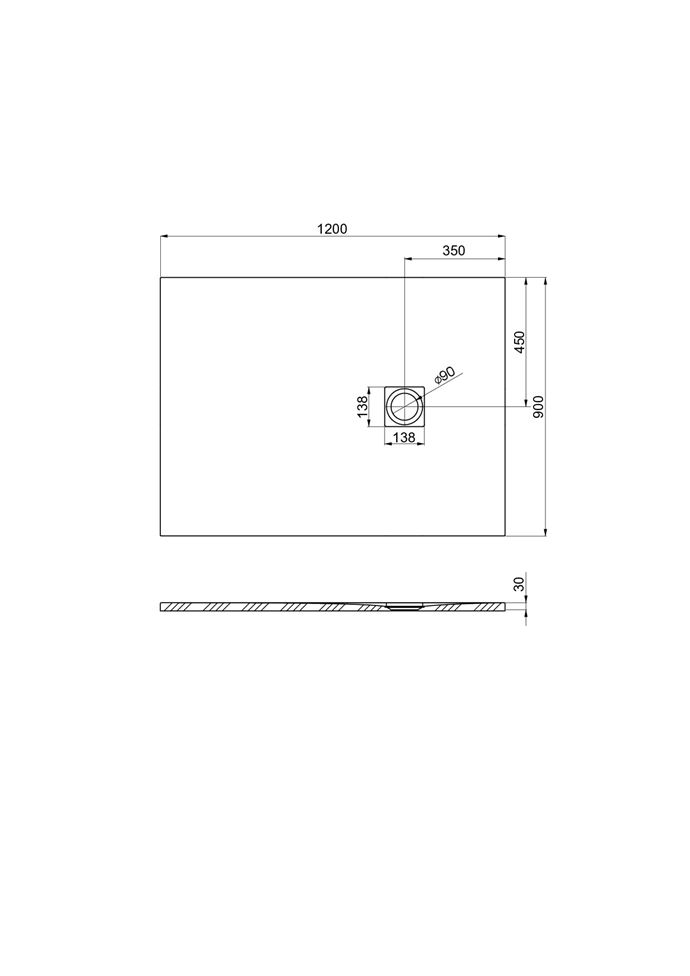 Roca Ignis - Brodzik Kompozytowy Szary Łupek 120x90x3 - Domni.pl